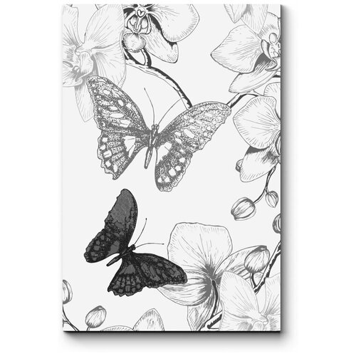 Модульная картина А бабочкам снятся цветы. 70x105