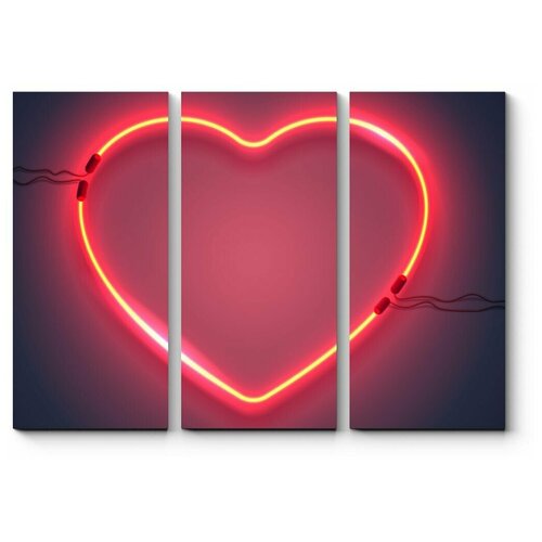 Модульная картина Яркое сердце170x122