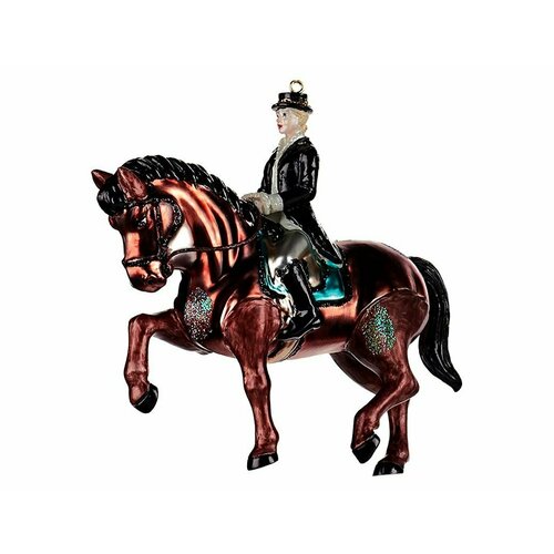 Стеклянная елочная игрушка конный спорт: выездка, 18 см, подвеска, Goodwill TR22573-1