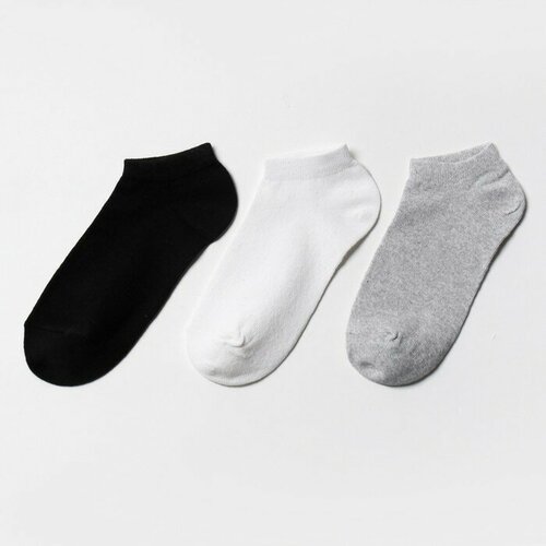 Носки GRAND LINE, размер 39/40, серый, белый, черный