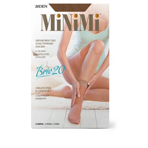 Носки MiNiMi, 20 den, 4 уп., размер Б/Р, черный