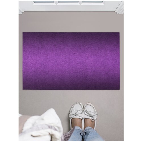 Придверный коврик в прихожую JoyArty "Фиолетовый блеск" для обуви, на резиновой основе, 75x45 см