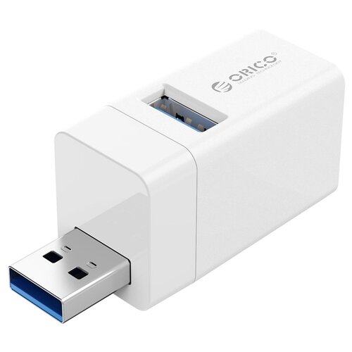 USB-концентратор  ORICO MINI-U32, разъемов: 3, белый
