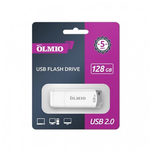 Флеш-накопитель USB 2.0 Partner/Olmio U-181 128GB белый