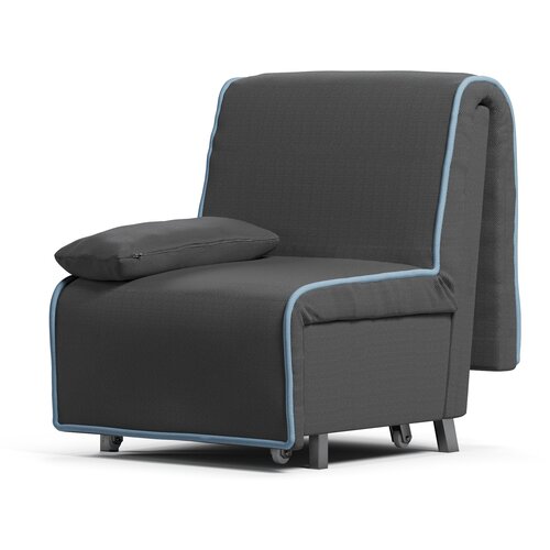 Кресло-кровать СМ 80 DeCanto ЯП (с ящиком и подушкой) Mura 96-Amigo Blue (83х105х95, СМ 83х203)
