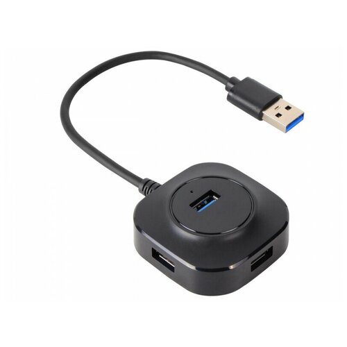 Разветвитель USB 3.0 VCOM DH307 4xUSB3.0 (microUSB разъем для доп. питания) 0.3m черный