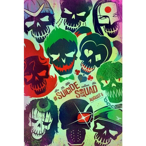 Плакат, постер на бумаге Suicide Squad/Отряд самоубийц. Размер 42 х 60 см