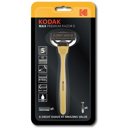 Бритвенные системы Kodak MAX Prem Razor 5 Starter мужская 5 лезвий, 1шт