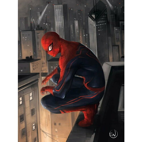 Плакат, постер на бумаге Spider Man/Человек Паук/комиксы/мультфильмы. Размер 42 х 60 см