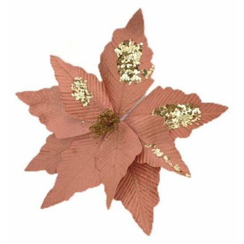Декорация Цветок Пуансеттии, 28 см