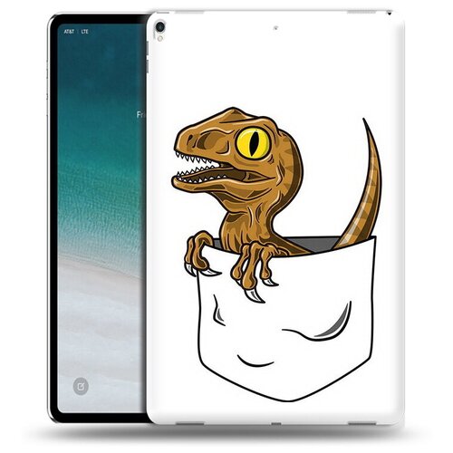 Чехол задняя-панель-накладка-бампер MyPads динозавр в кармане для iPad Pro 12.9 (2018) A1895/A1983/A2014 противоударный