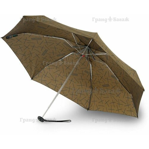 Мини-зонт Knirps, механика, 5 сложений, купол 90 см, 7 спиц, система «антиветер», чехол в комплекте, коричневый