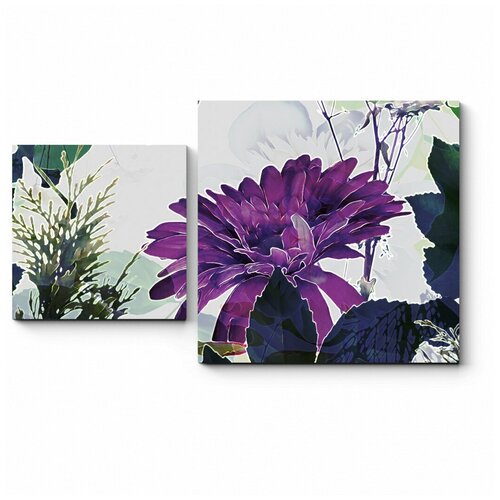 Модульная картина Винтажные цветы 80x48