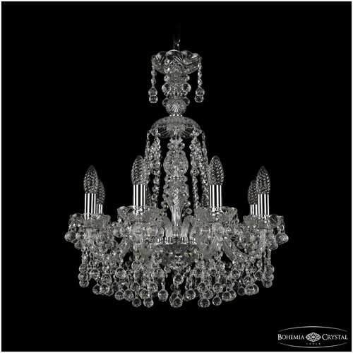 Люстра Bohemia Ivele Crystal 1409 1409/8/160/XL-60/Ni, E14, 320 Вт, кол-во ламп: 8 шт., цвет: никель