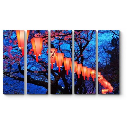 Модульная картина Магический свет огней в парке Уэно, Токио 150x90