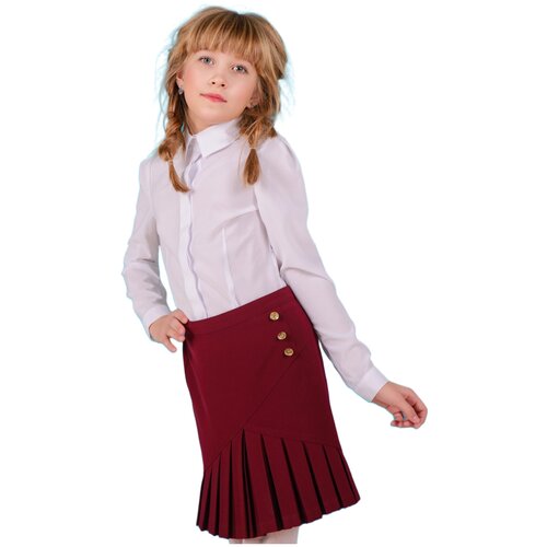 Школьная юбка Инфанта, размер 152/72, бордовый