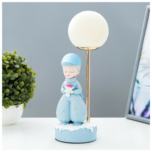 Настольная лампа "Девушка" LED USB голубой 14х10,5х31,5 см / 9330723