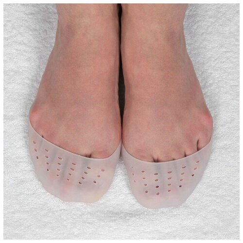 ONLITOP Подследники на пальцы ног, дышащие, силиконовые, 9 × 9 см, пара, цвет белый