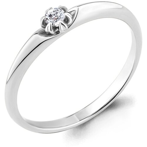 Кольцо Diamant online, белое золото, 585 проба, бриллиант, размер 16.5