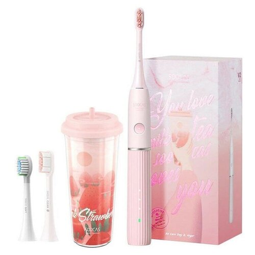  вибрационная зубная щетка Soocas Sonic Electric Toothbrush V2, розовый