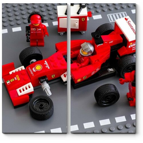 Модульная картина Lego команда Ferrari F14 T гоночный автомобиль40x40