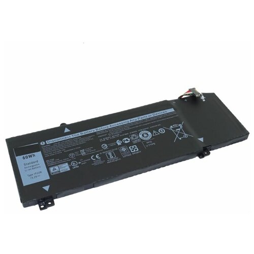 Аккумулятор (батарея) для ноутбука Dell Alienware M15 R1 2018 (1F22N 15,2V 3720 mAh)