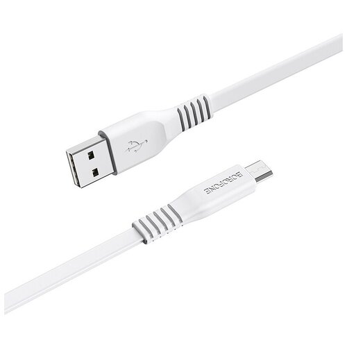 Кабель USB BOROFONE BX23 Wide, USB - MicroUSB, 2.4А, 1 м, белый