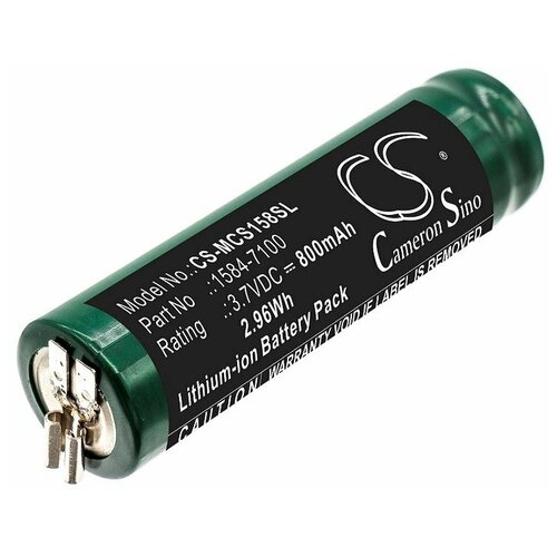 Аккумуляторная батарея CameronSino CS-MCS158SL для триммера Moser ChromStyle 1584, Li+Pro mini (1584-7100) 3.7V, 800mAh