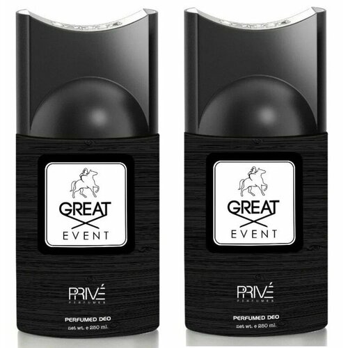 Дезодорант-антиперспирант мужской Prive Great Event, парфюмированный, 250 мл, 2 шт