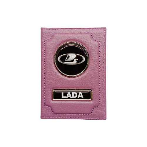 Обложка для автодокументов LADA 1-6-909, розовый