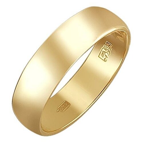 Кольцо обручальное Эстет, желтое золото, 585 проба, размер 18.5