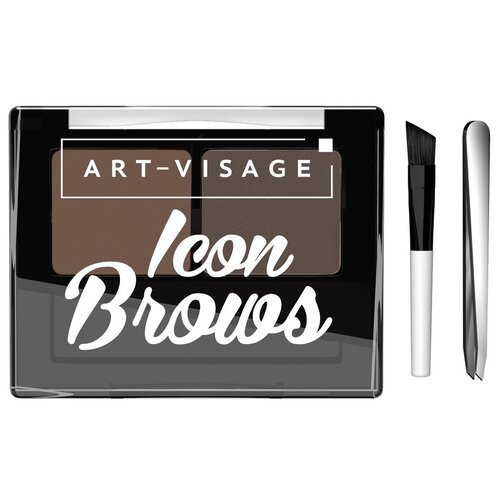 ART-VISAGE тени для бровей Icon Brows, 102 брюнет