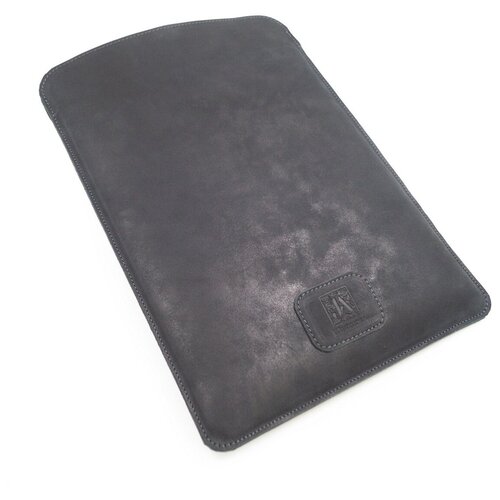 Кожаный чехол J.Audmorr для ноутбука до 13.6" (315 х 212 х 16 мм), Macbook 13-13.6, черный, NewBridge 13 Coal