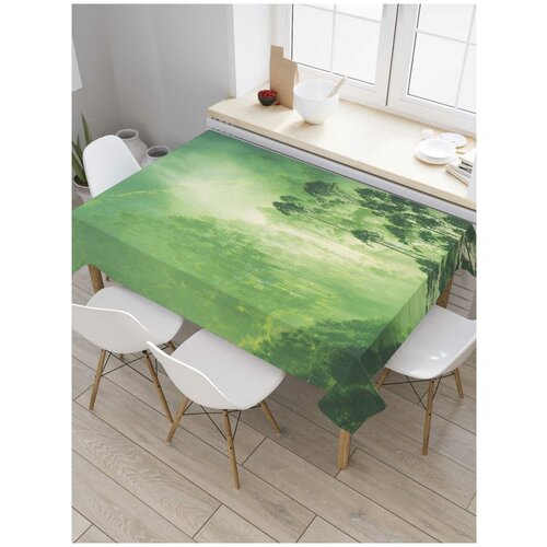 Скатерть прямоугольная JoyArty на кухонный стол "Лесное волшебство" из оксфорда, 180x145 см