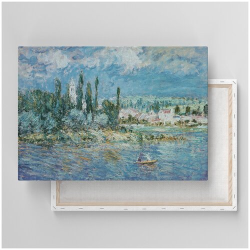 Картина на холсте с подрамником / Monet Claude - Landscape with Thunderstorm / Клод Моне