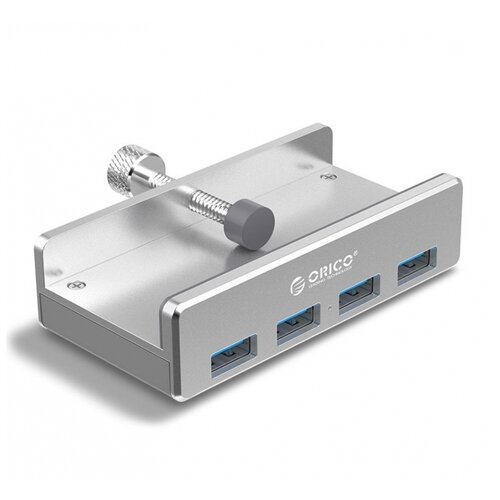 USB-концентратор  ORICO MH4PU-SV, разъемов: 4, серебристый