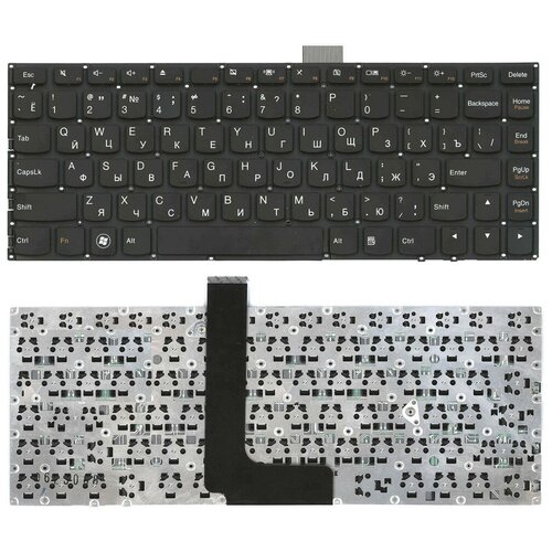 Клавиатура для ноутбука Lenovo IdeaPad U300 черная без рамки