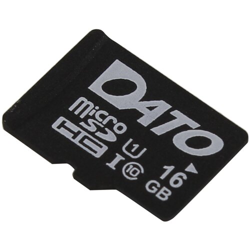 Карта памяти DATO microSDHC 16 ГБ Class 10, UHS-I U1, R/W 40/10 МБ/с, черный