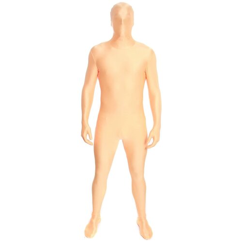 Костюм вторая кожа зентай (человек невидимка) на взрослого цвет бежевый, XL