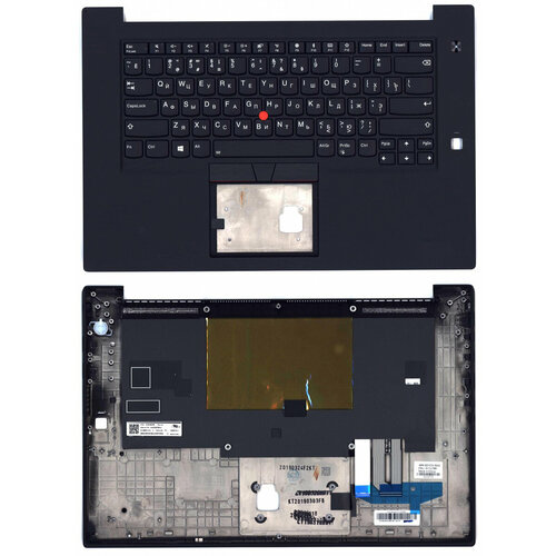 Клавиатура для ноутбука Lenovo 01YU789 черная с черным топкейсом