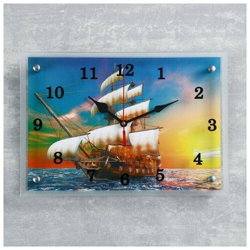 Часы настенные, серия: Море, 'Парусный корабль', 25х35 см