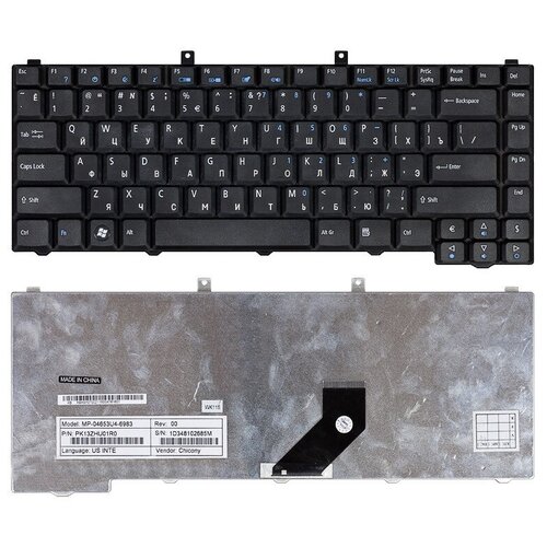 Клавиатура для ноутбука Acer K032102A2 UI русская, черная