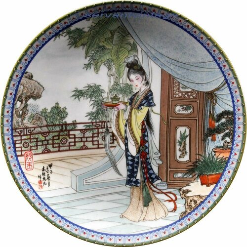 Miao-yu коллекционная декоративная настенная винтажная тарелка из серии Красавицы красного особняка