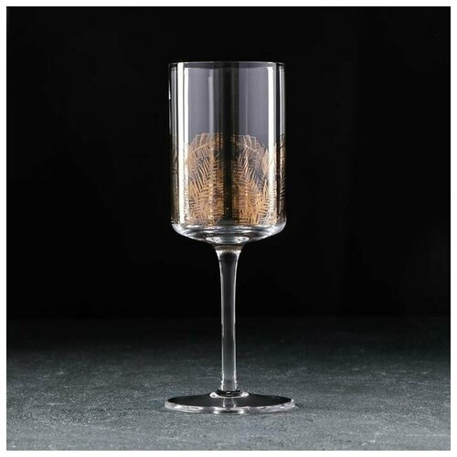 Бокал для вина Magistro "Золотой лист", 300 мл, 7х19,5 см