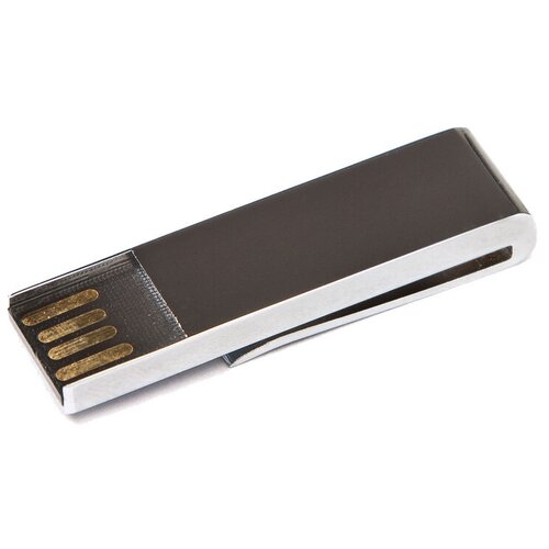 Металлическая флешка для нанесения логотипа в виде зажима для купюр (4 Гб / GB USB 2.0 Серебро/Silver Money-Keeper Flash drive)