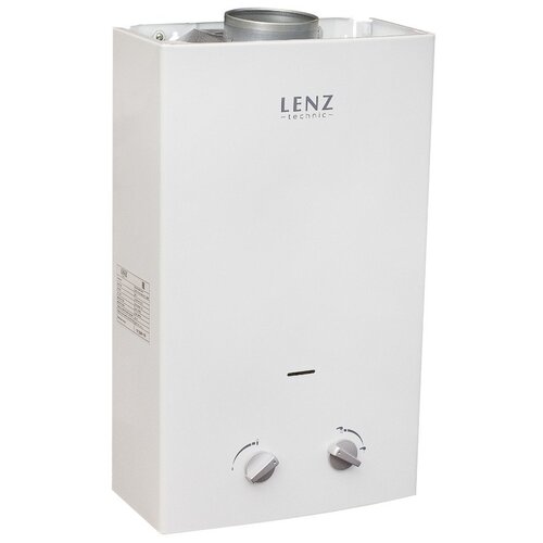 Проточный газовый водонагреватель Lenz Technic 10L, white