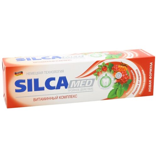 Зубная паста SILCAMED Витаминный комплекс, 130 мл, 130 г