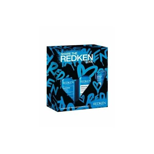 Redken набор Extreme - Shampoo 300 ml + Conditioner 300 ml + Anti-Snap Treatment 250 ml