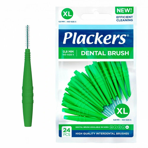 Набор ёршиков Plackers Dental Brush XL (0,8 мм), 24 шт