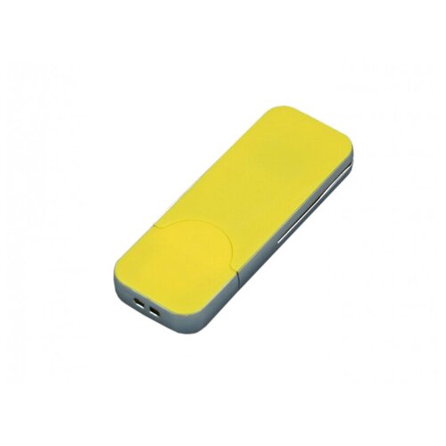 Пластиковая флешка для нанесения логотипа в стиле iphone (128 Гб / GB USB 3.0 Желтый/Yellow I-phone_style Флеш-карта Айсберг)